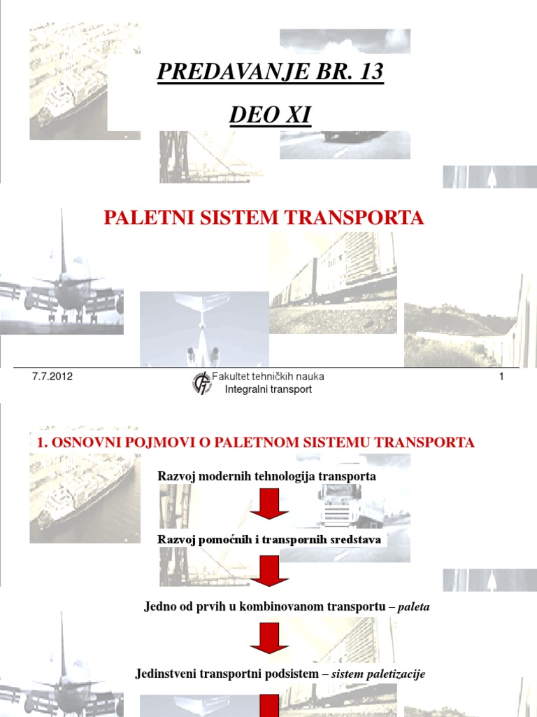 Predavanje Br. 13 Kombinovani Transport | PDF