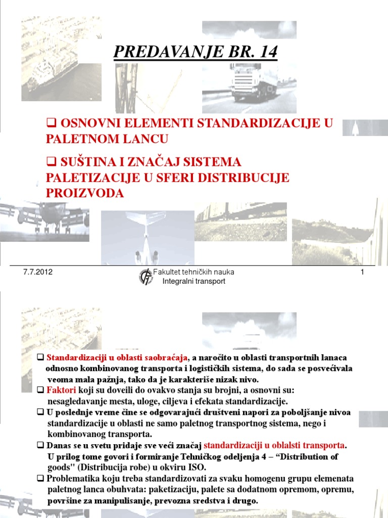 Predavanje Br. 14 Kombinovani Transport | PDF