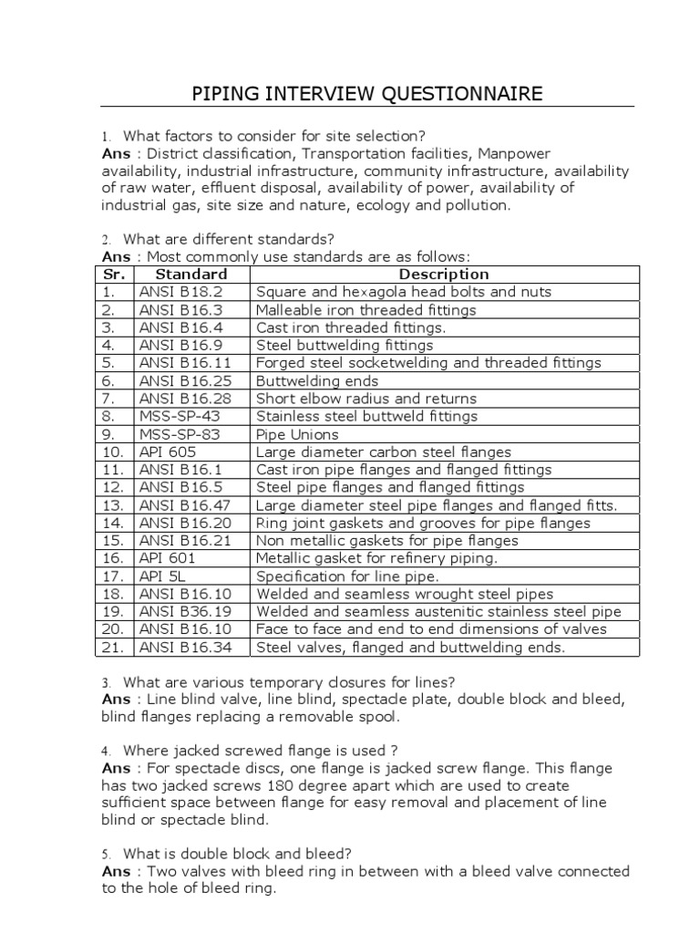 Piping interview question part 4 | Pipe (Fluid Conveyance) | Hydraulic ...