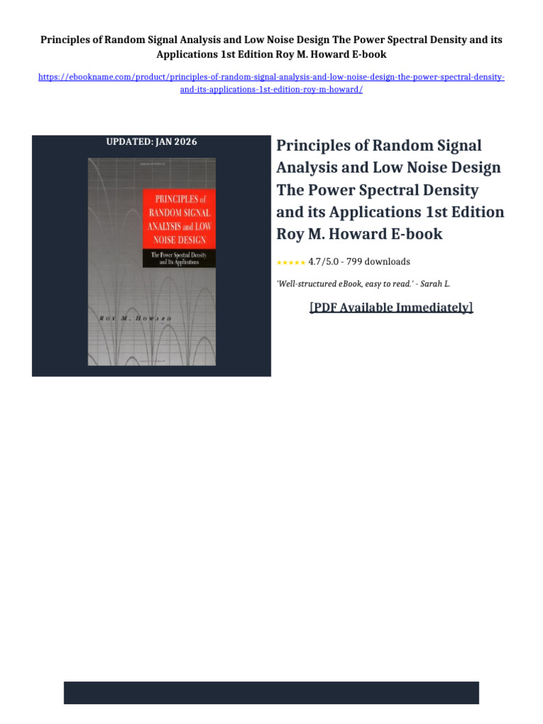 Principles of Random Signal Analysis and Low Noise Design The Power ...
