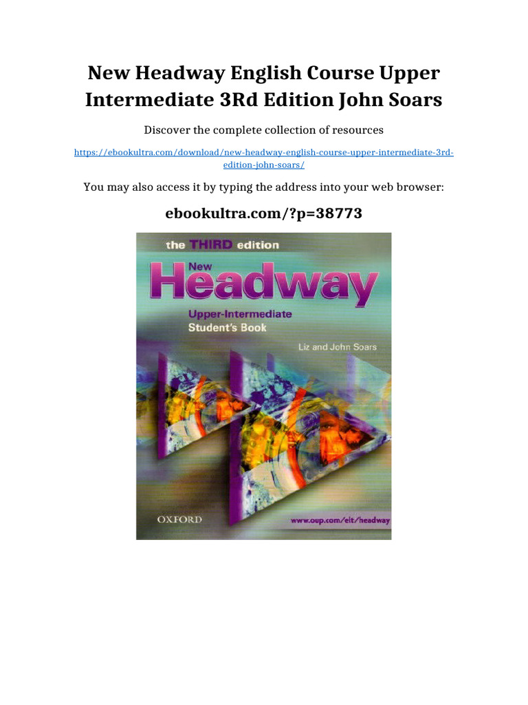 New Headway English Course Upper Intermediate 3rd Edition John Soars ...