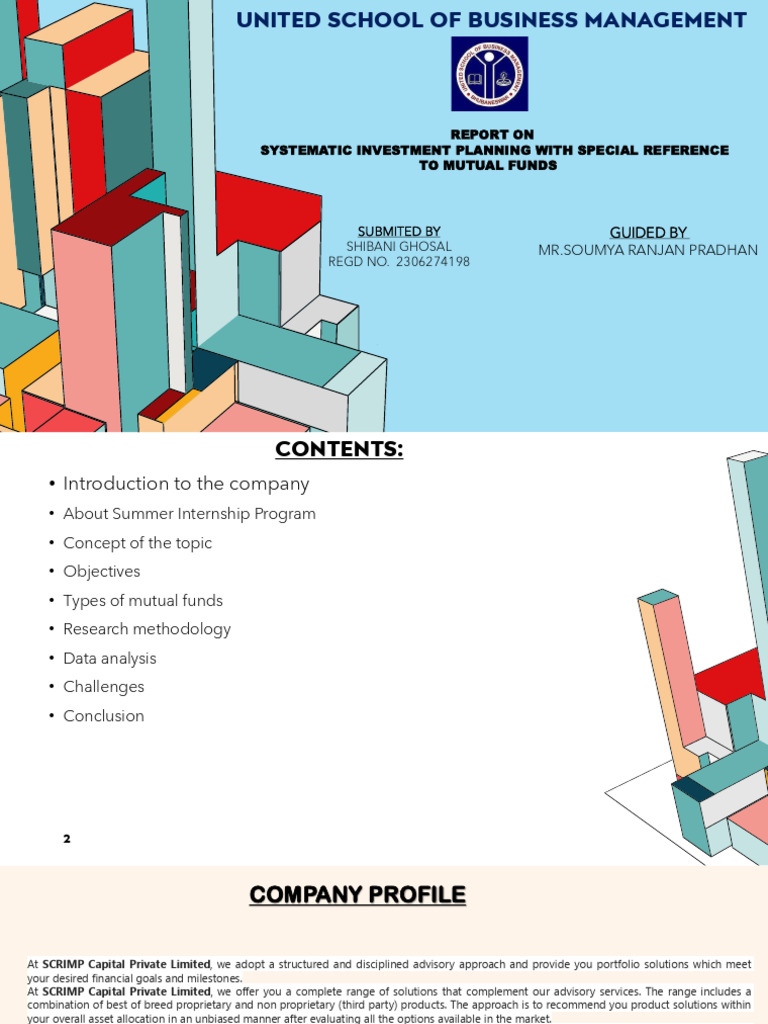 Report On Systematic Investment Planning With Special Reference To ...