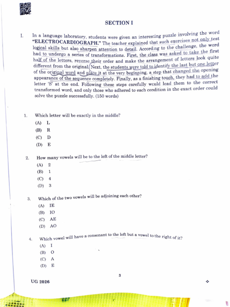 CLAT 2026 Question Paper | PDF