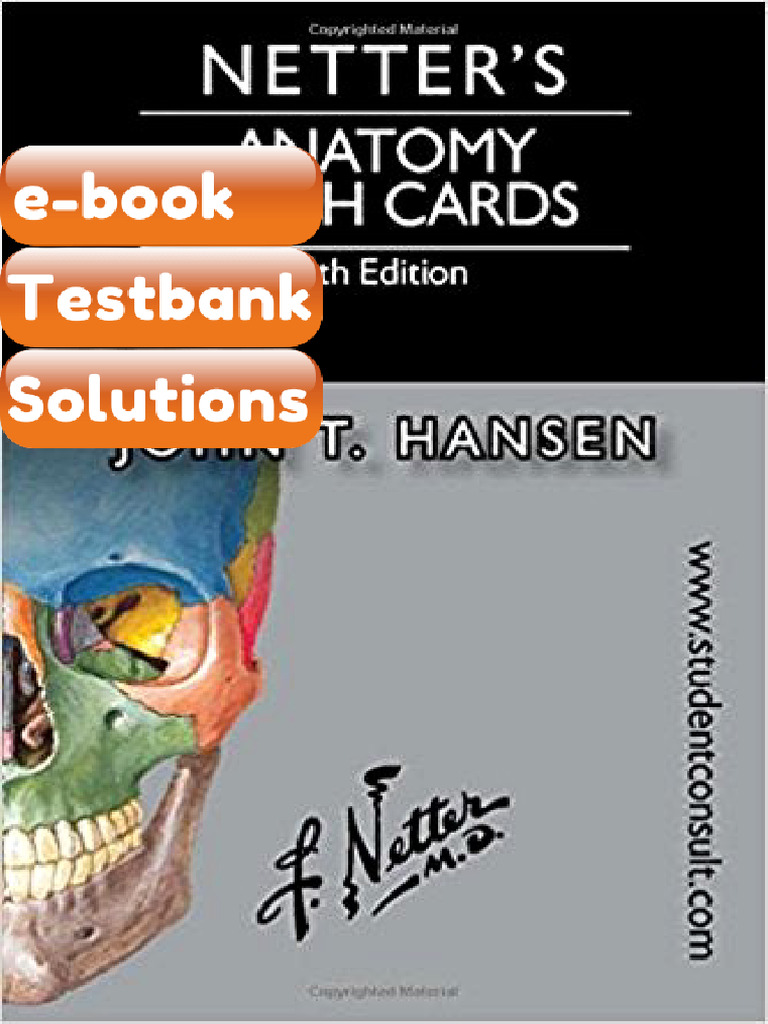 Testbank Netter s Anatomy Flash Cards 4th Edition by John T Hansen PhD ...