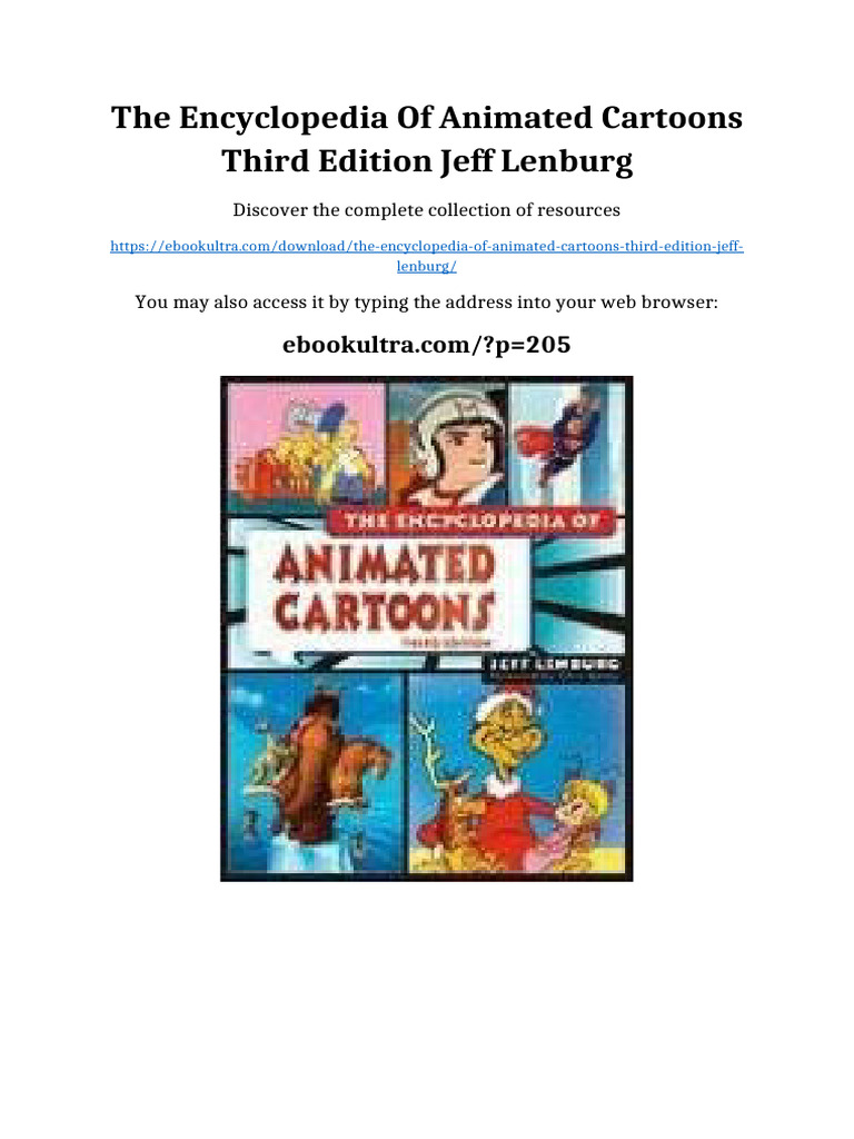 The Encyclopedia of Animated Cartoons Third Edition Jeff Lenburg Online ...