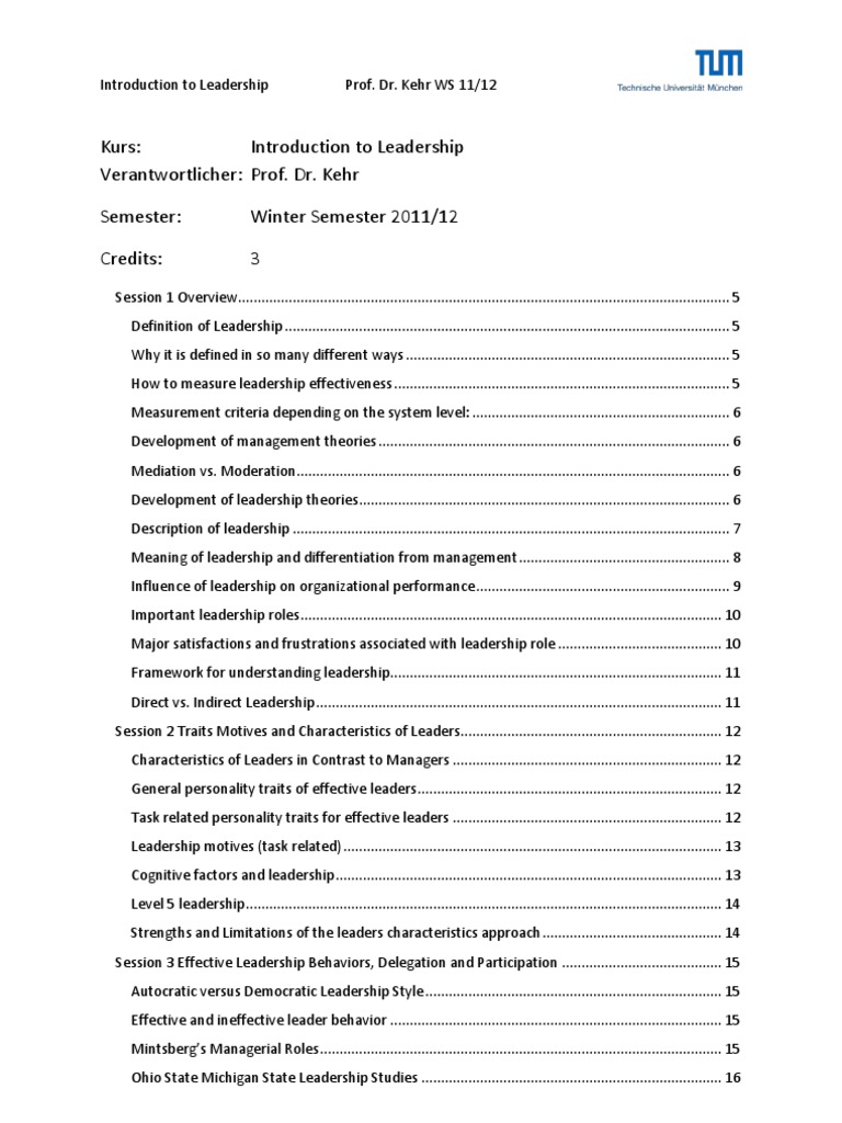 Introduction To Leadership | PDF | Power (Social And Political ...