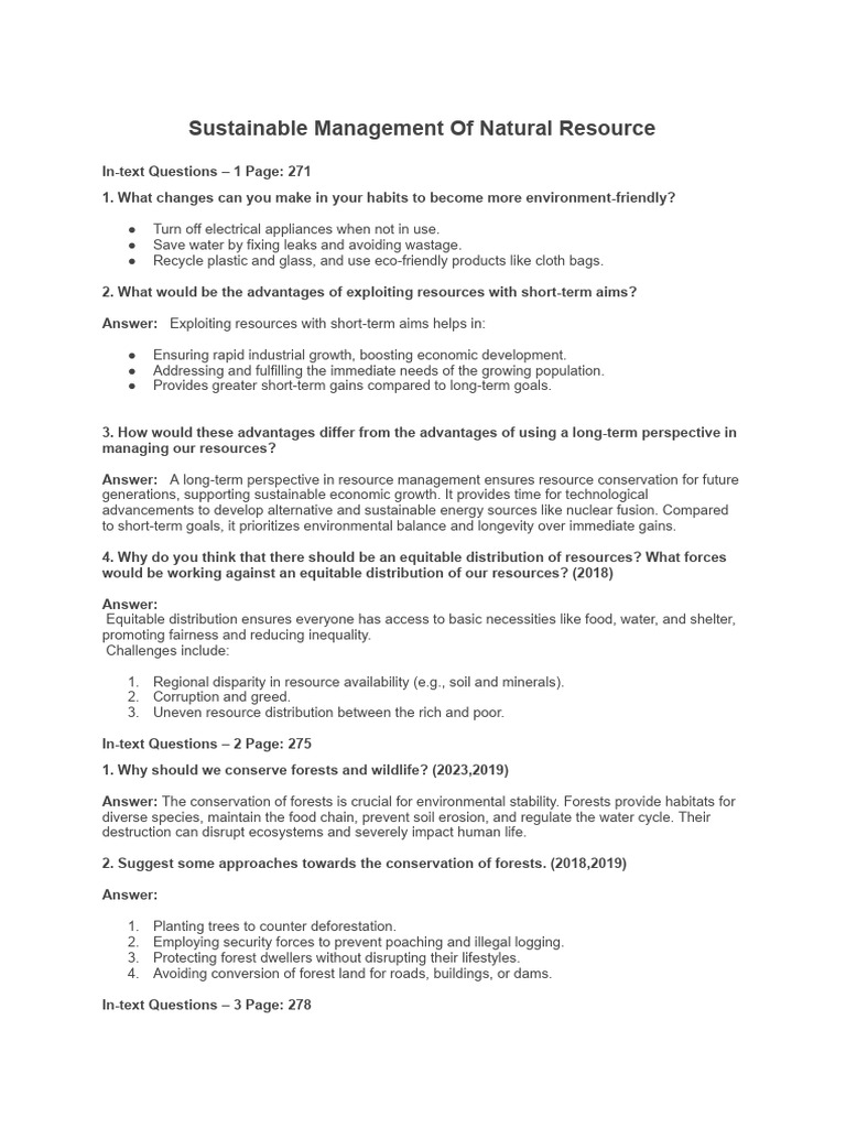 Sustainable Management of Natural Resource | PDF | Fossil Fuels | Fuels