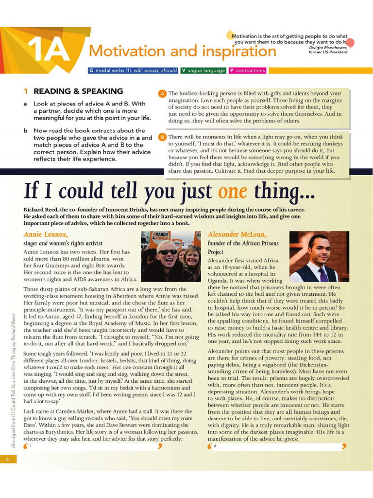 1A Motivation and Inspiration | PDF