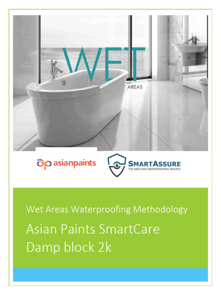 Wet Areas Methodology - Asian Paints | PDF | Concrete | Plaster
