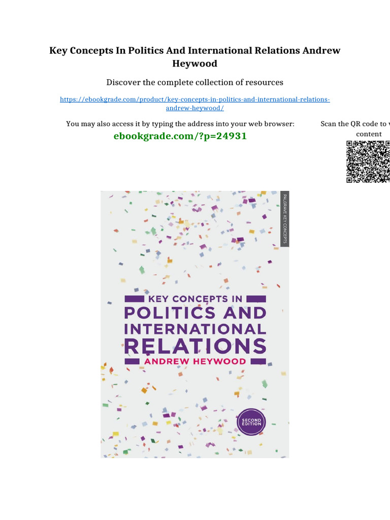 Key Concepts in Politics and International Relations Andrew Heywood ...