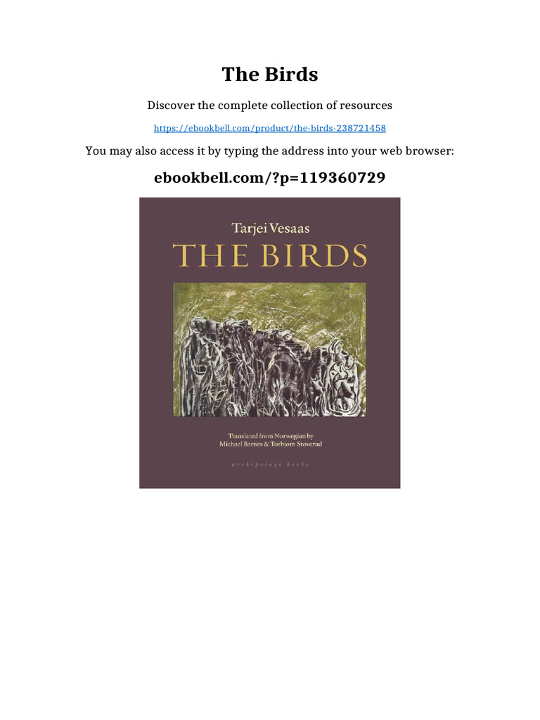 The Birds Complete Edition | PDF | Odyssey | Iliad