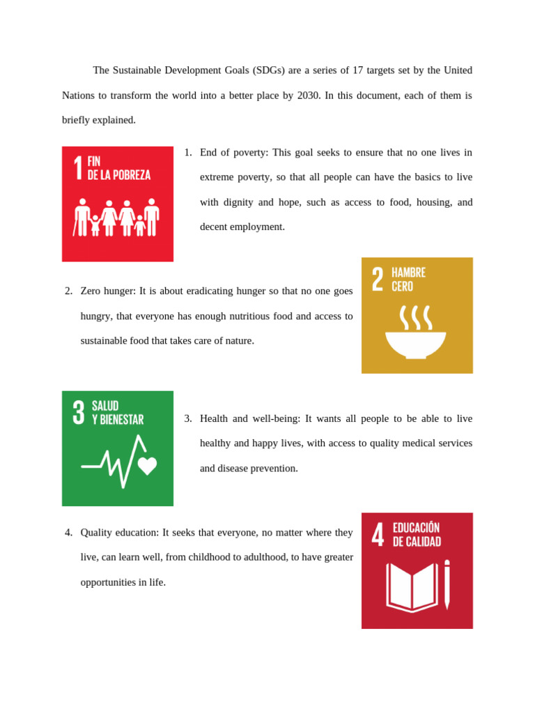 The Sustainable Development Goals English | PDF | Poverty | Poverty ...