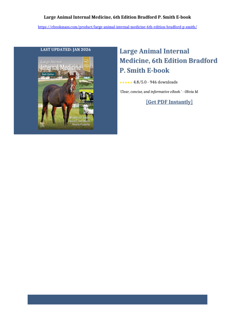 Large Animal Internal Medicine, 6th Edition Bradford P. Smith Ebook ...