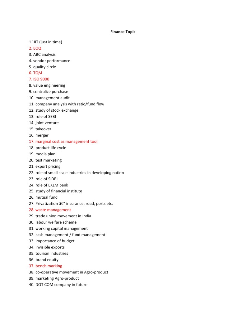 Finance Topic | PDF | Taxes | Marketing