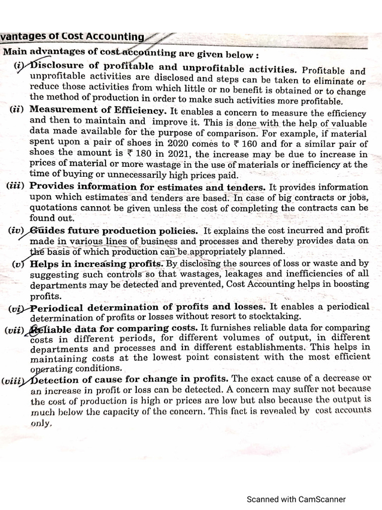 Advantages of Cost Acc | PDF