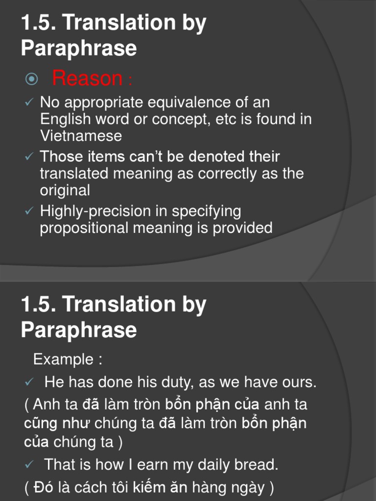 Reason: 1.5. Translation by Paraphrase | PDF | Language Arts & Discipline