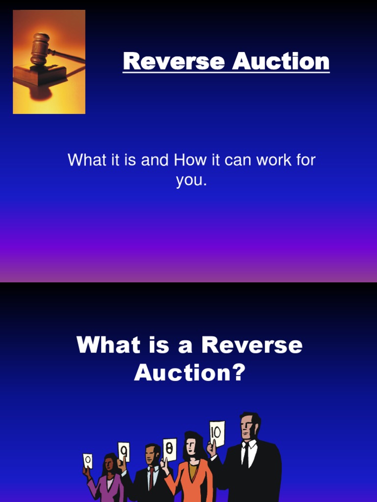 Reverse Auctions Guide to Savings | PDF | Auction | Market (Economics)