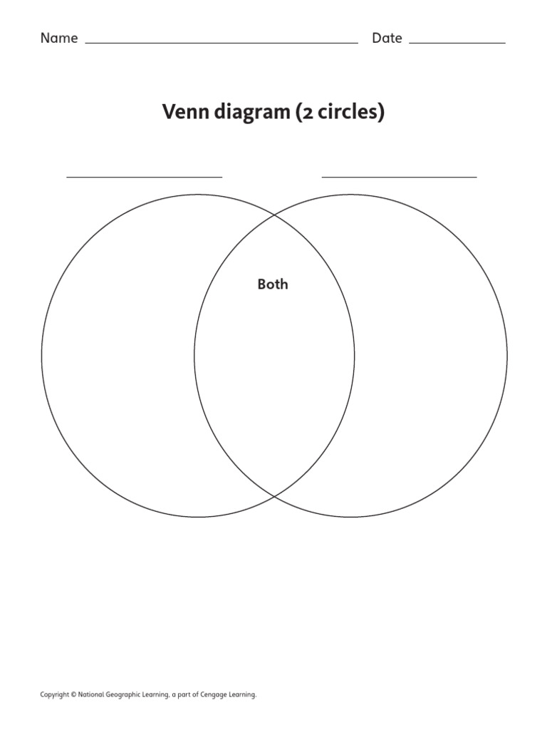 Venn Diagram 2 Circles Graphic Org | PDF