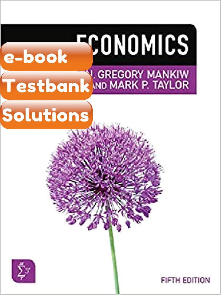 Economics 5th Edition by N Gregory Mankiw Mark P Taylor Testbank ...
