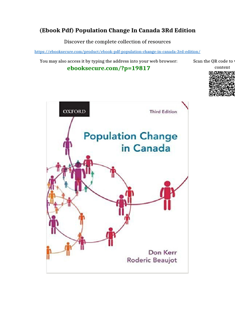 (Ebook PDF) Population Change in Canada 3rd Edition Available Any ...