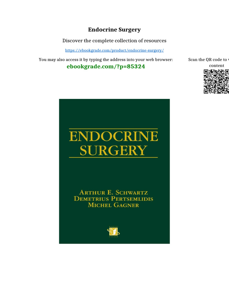 Endocrine Surgery online reading | PDF