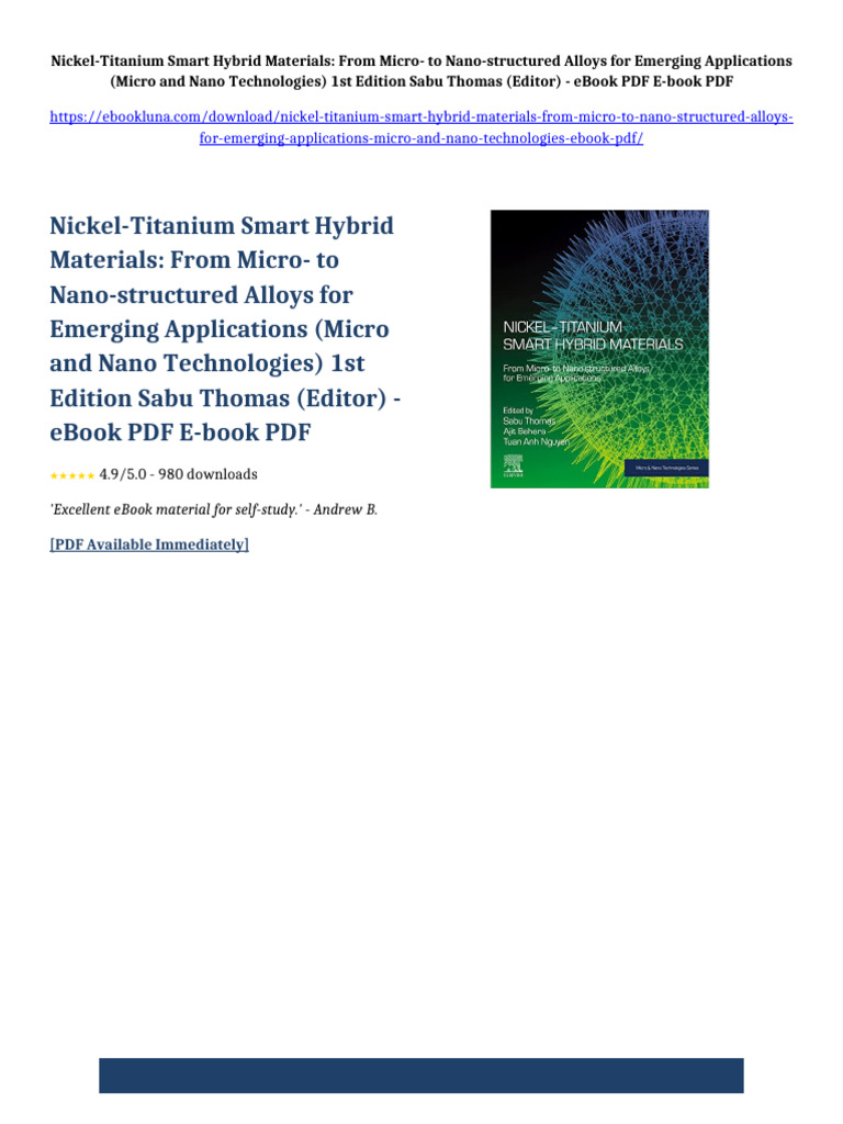 Nickel-Titanium Smart Hybrid Materials: From Micro- to Nano-structured ...