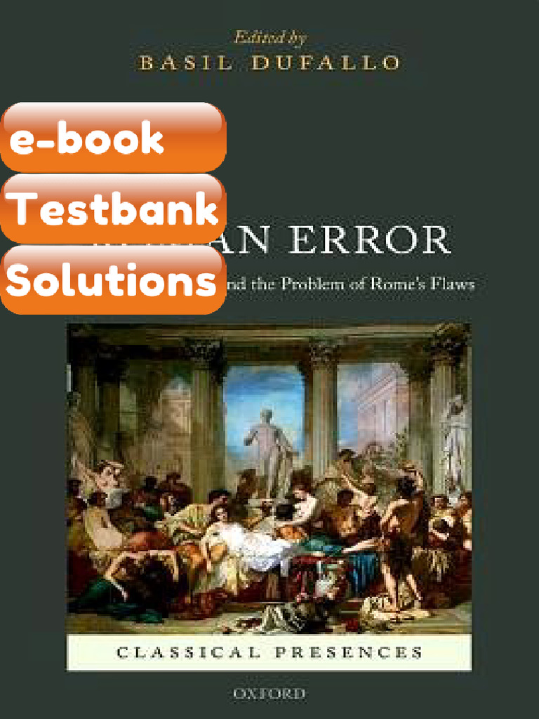 Roman Error Classical Reception and The Problem of Romes Flaws Basil ...