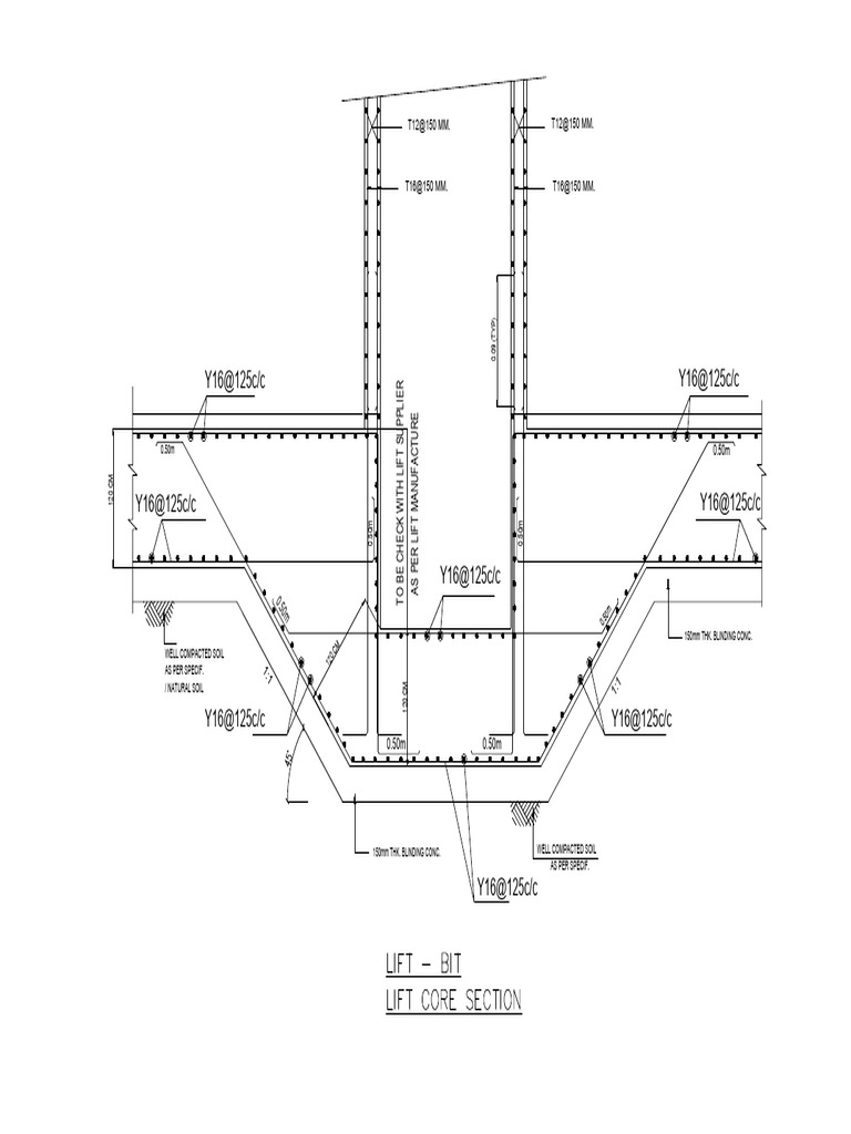 Elevator Shaft Structural Details | PDF