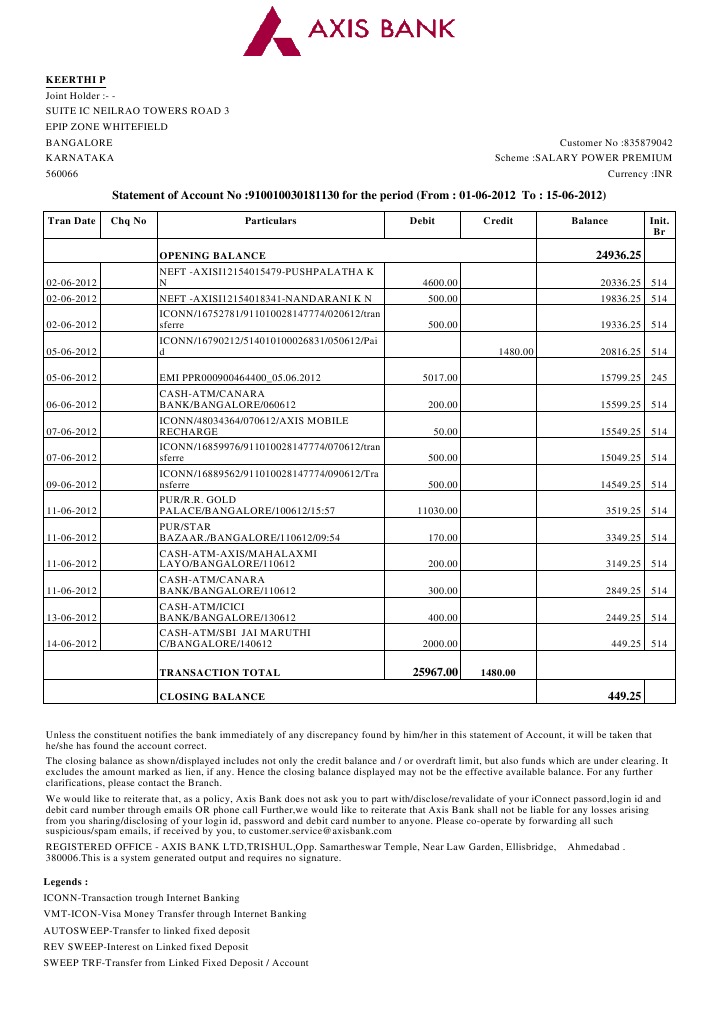 Account Statement | PDF | Debit Card | Debits And Credits