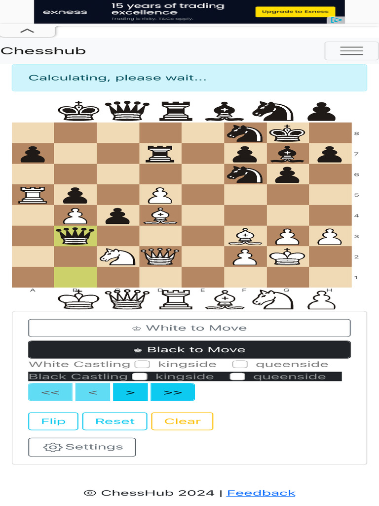 Chess Analysis Board and Move Calculator - Chesshub.com | PDF