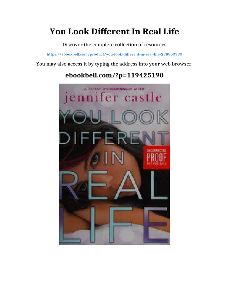 You Look Different in Real Life Digital Download | PDF | Violence ...