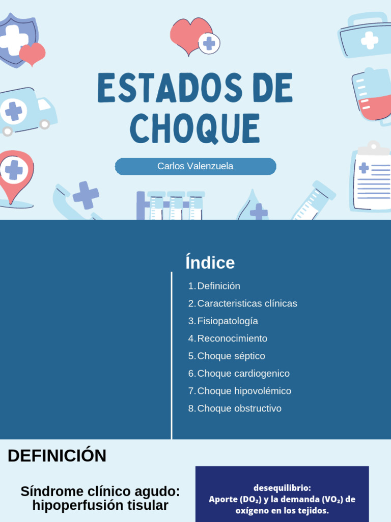 Estados de Choque PDF | PDF | Septicemia | Choque (circulatorio)