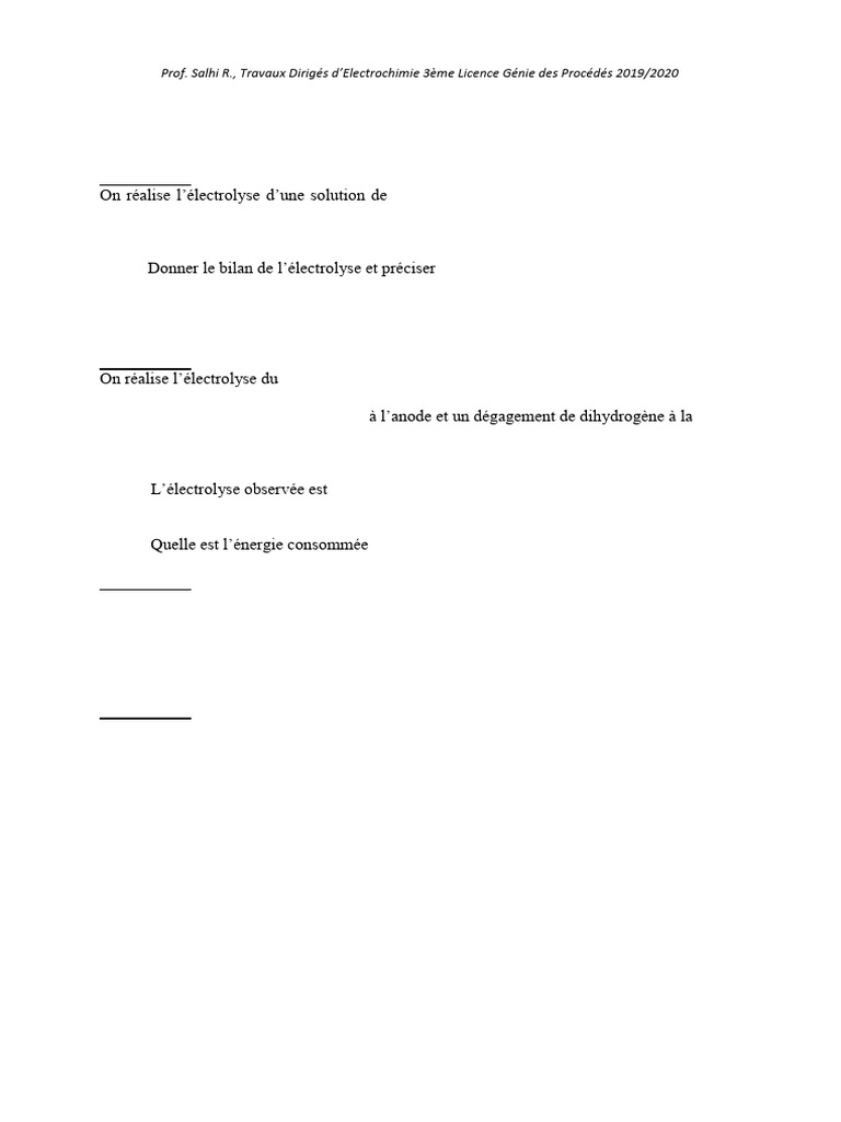 Travaux Diriges de La Serie 4 | PDF