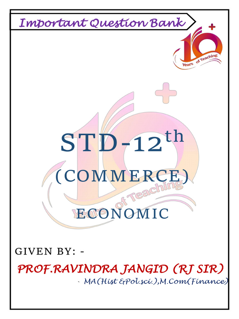 TH (Commerce) : Economic | PDF