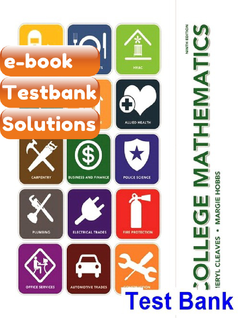 College Mathematics 9th Edition Cleaves Ebook & Testbank | PDF ...