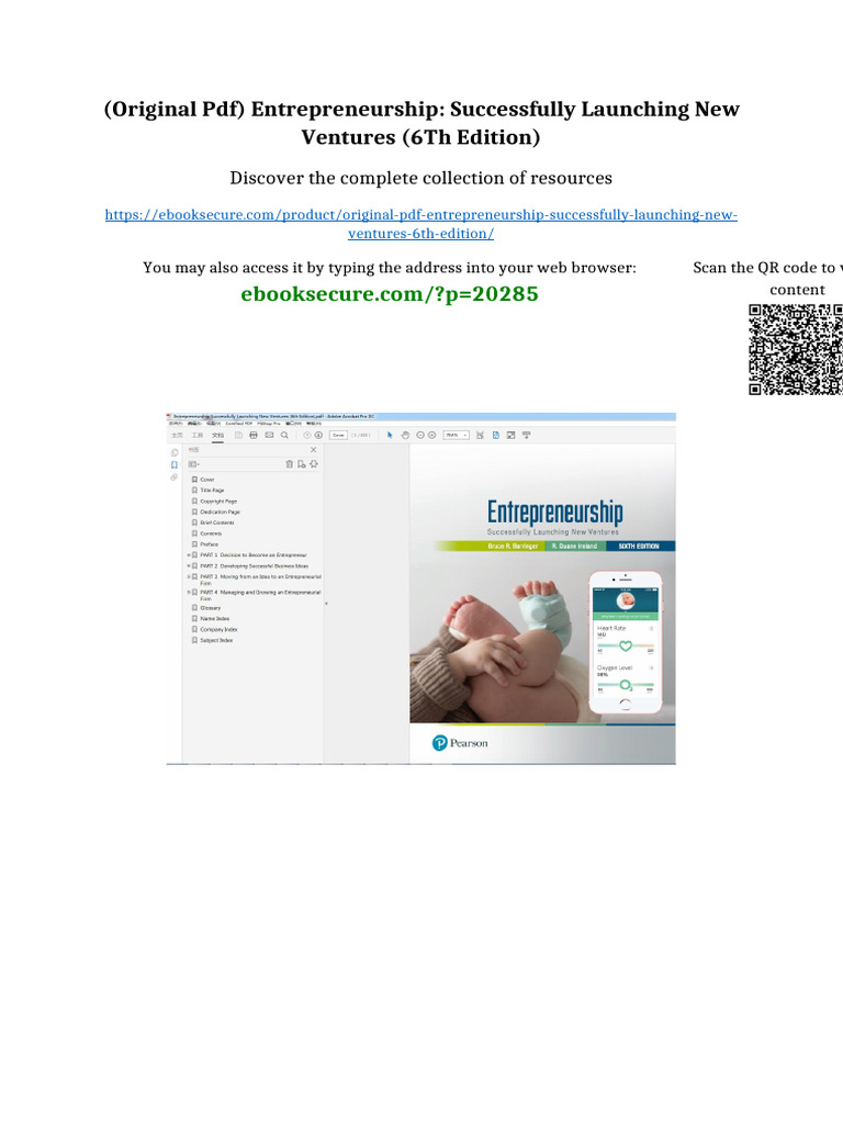 (Original PDF) Entrepreneurship: Successfully Launching New Ventures ...