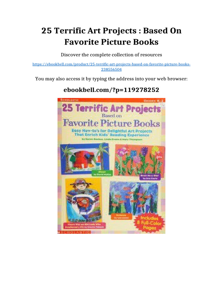 25 Terrific Art Projects: Based On Favorite Picture Books Available ...