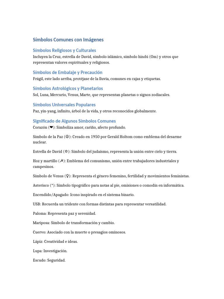 Simbolos - Comunes 2 | PDF