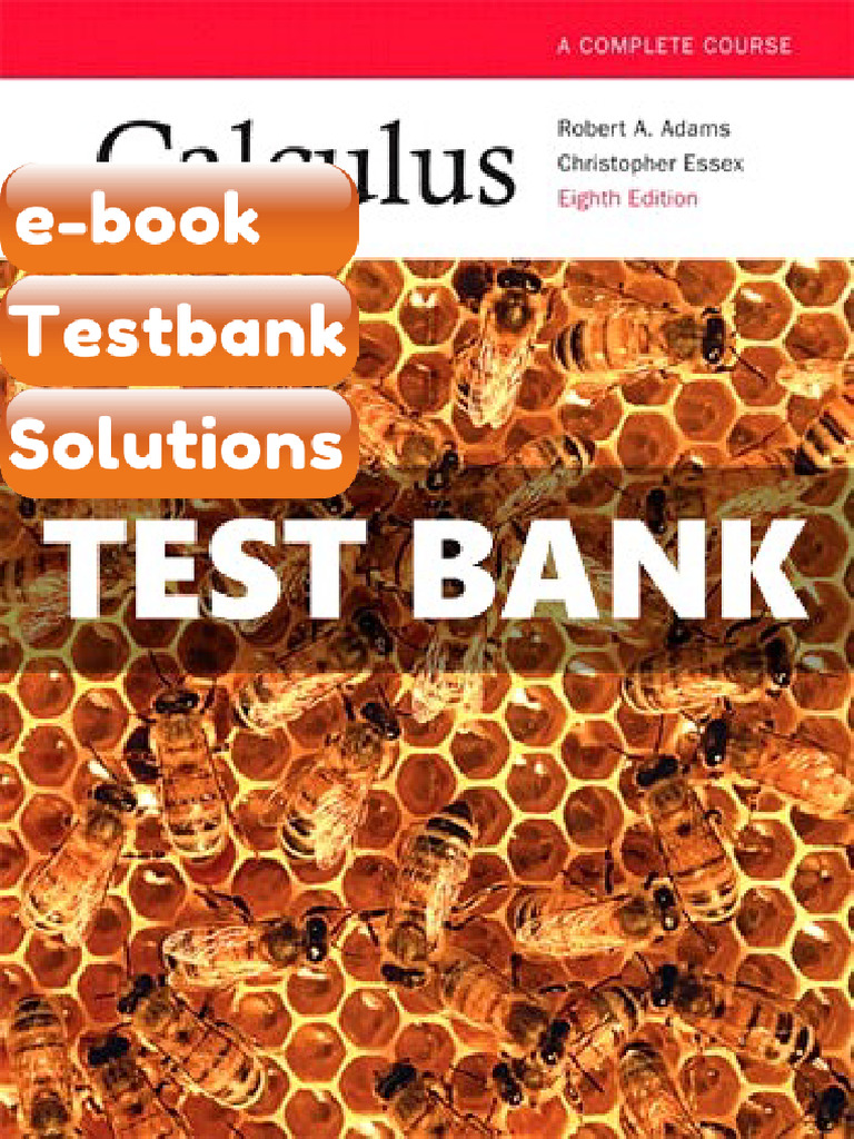 Testbank Calculus a Complete Course 8 Ed Adams Fast Download | PDF | E ...