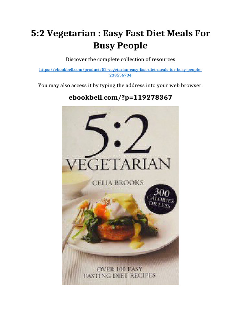5:2 vegetarian : easy fast diet meals for busy people full chapters ...
