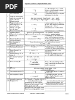 Physics ATAR Y11 Formulae and Data Sheet | PDF | Electronvolt | Neutron