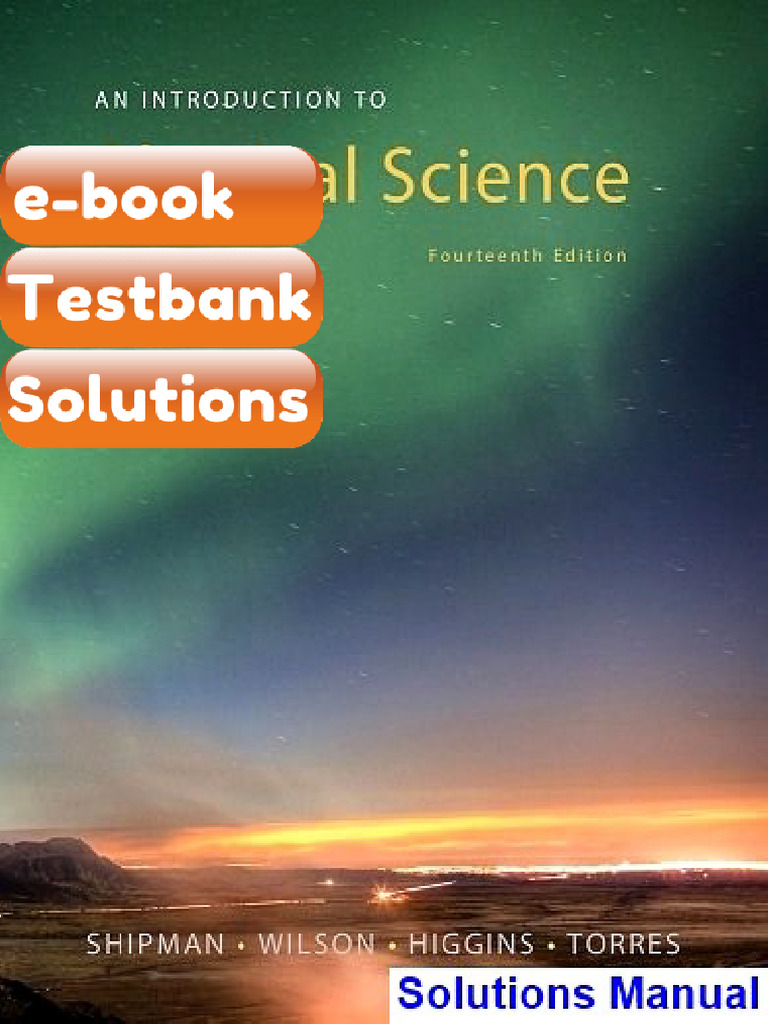 Introduction To Physical Science 14th Edition Shipman Testbank & Ebook ...