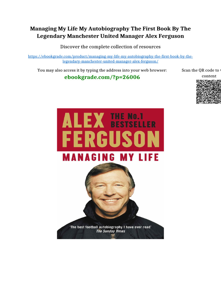 Managing My Life My Autobiography The first book by the legendary ...
