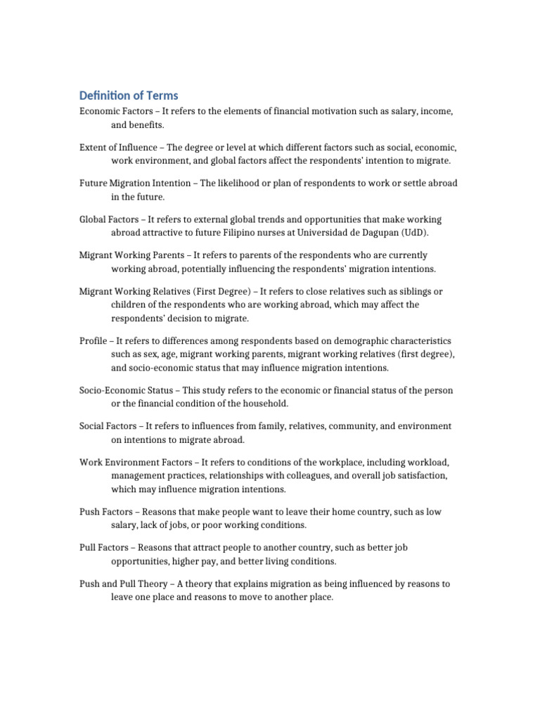 Definition of Terms Hanging Indent | PDF