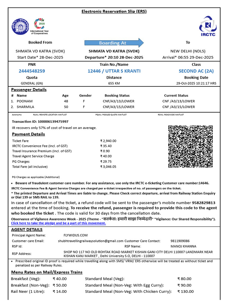 28 Dec SVDK To Ndls Ticket | PDF