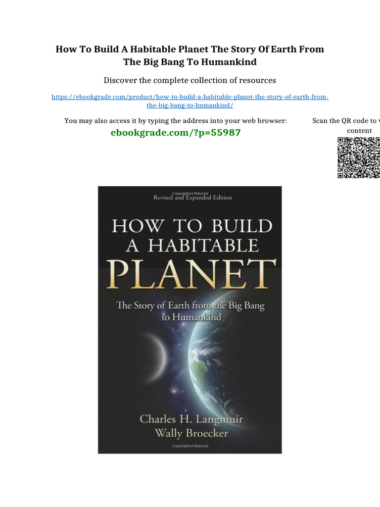 How To Build A Habitable Planet The Story of Earth From The Big Bang To ...