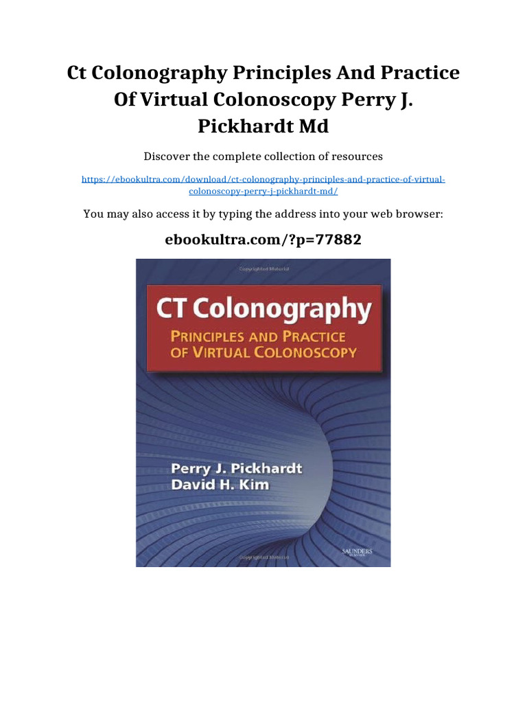 CT Colonography Principles and Practice of Virtual Colonoscopy Perry J ...