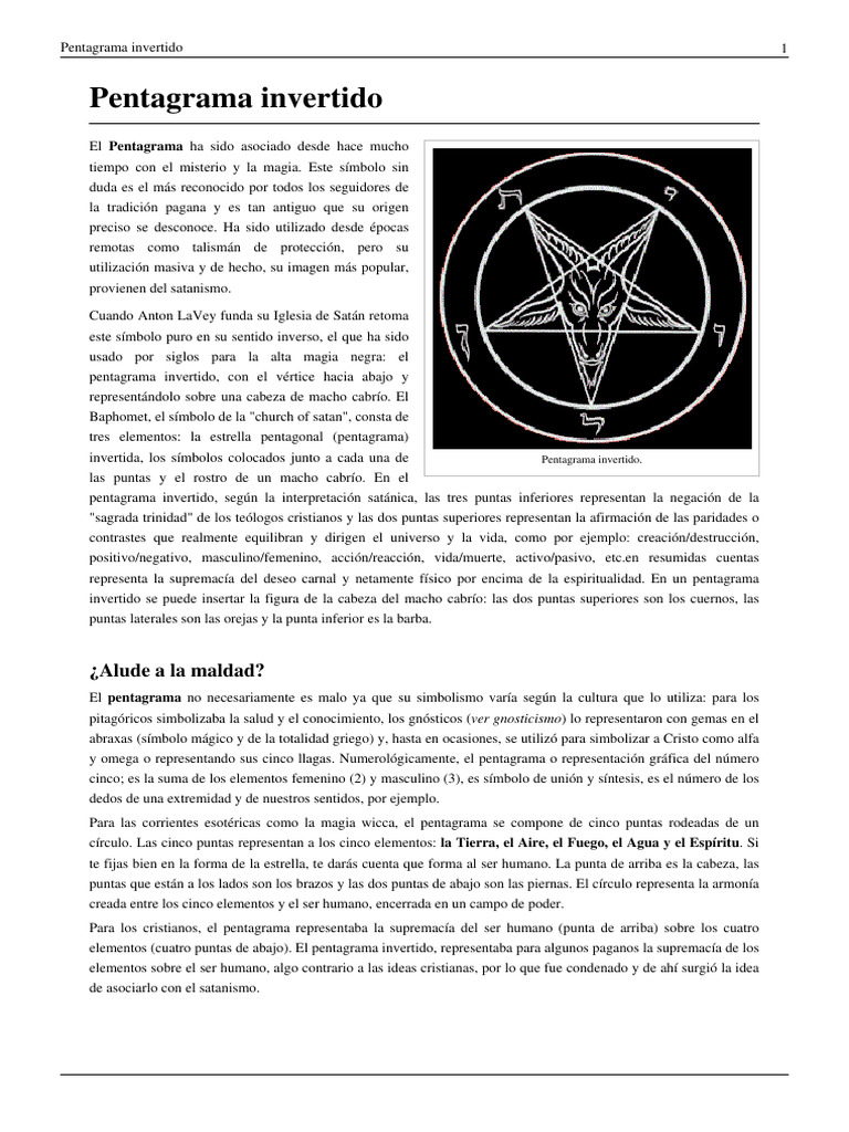 Pentagrama Invertido | PDF | satanismo