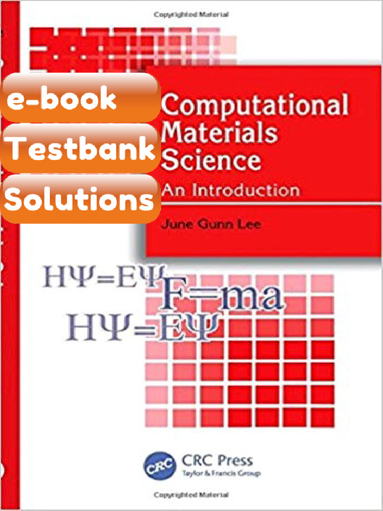 Computational Materials Science an Introduction 1st Lee Testbank ...
