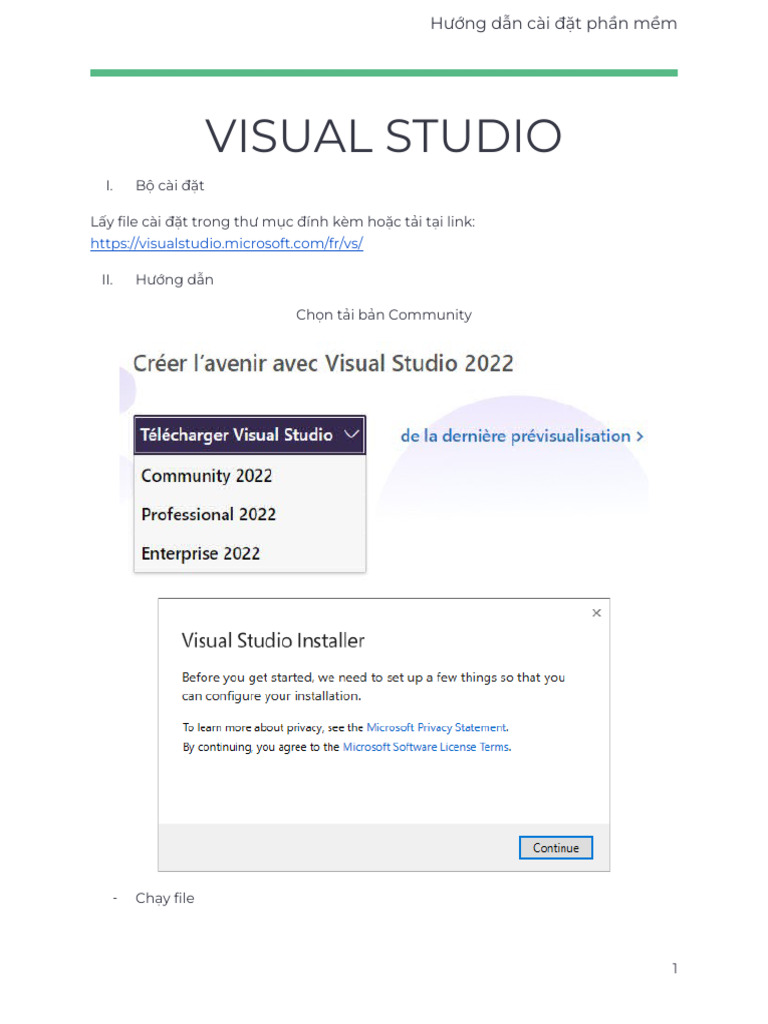 Huong Dan Cai Dat Visual Studio | PDF